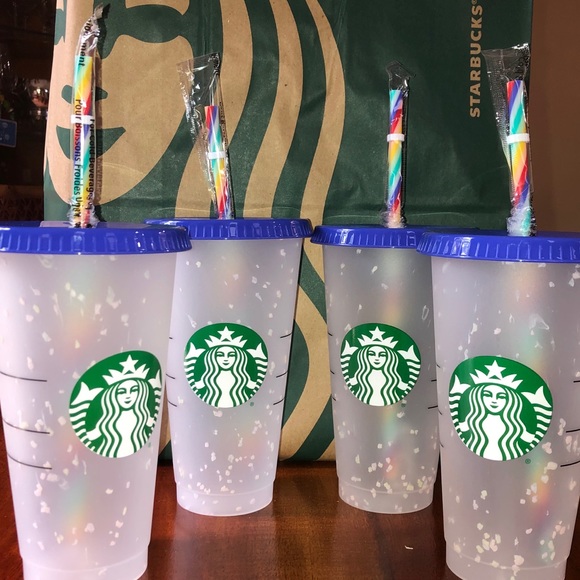 Starbucks | Other | Lot Of 4 New Starbucks Confetti Color Change Cups ...